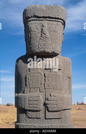 Ponce Monolith, pre-Inca ruins of Tiwanaku, also Tiahuanaco, Unesco ...