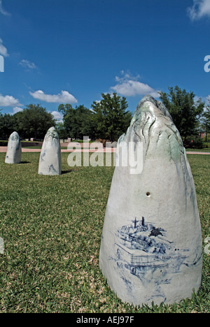 Painted rocks in downtown of Dallas, Texas Stock Photo - Alamy