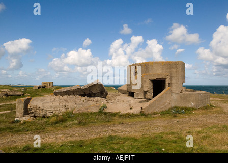 Ruined Blockhaus Normandy France Blockhouse at La Pointe de Neville ...