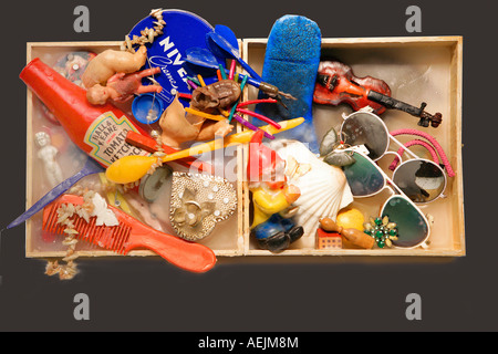Art collage made of everyday objects Stock Photo - Alamy