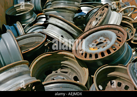 Scrap metal, rims Stock Photo - Alamy