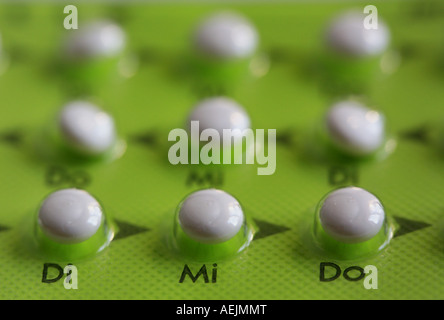 Contraceptive pill, one month pack Stock Photo - Alamy