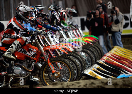 Motocross indoor race, Stuttgart, Baden-Württemberg, Germany Stock ...