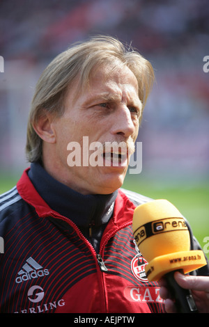 German soccer coach Christoph Daum speaks during a press conference in ...