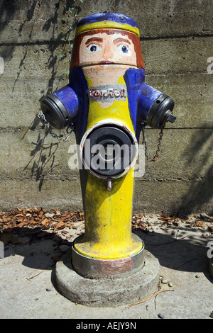 Painted hydrants, Hohenklingen Castle above Stein am Rhein, Canton of ...