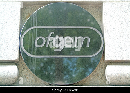 The Ofgem sign outside the electricity and gas industry regulator's ...