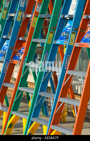 A pattern of colorful step ladders Stock Photo - Alamy