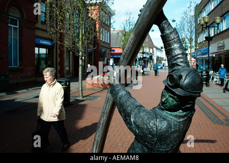 Mineworking and Steel Making Sculpture Lord Street Wrexham North East ...