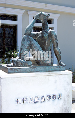 Statue of Penelope, wife of Odysseus, Vathi, Ithaca, Greece Stock Photo ...