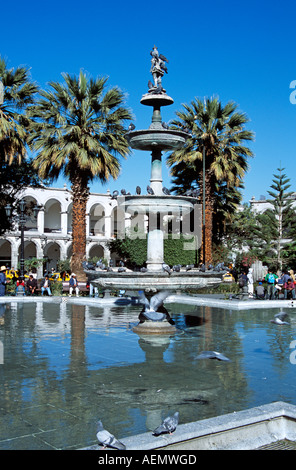 Tuturutu Fountain, Plaza de Armas, Arequipa, Peru Stock Photo - Alamy