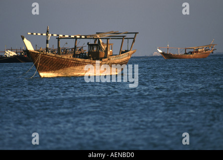 A dhow, traditional vessel used in the Indian Ocean and Red Sea region ...