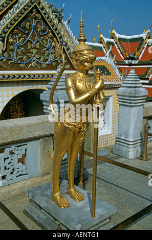 Golden Kinnon Kinnaree Statue at Grand Palace Bangkok Thailand Stock ...