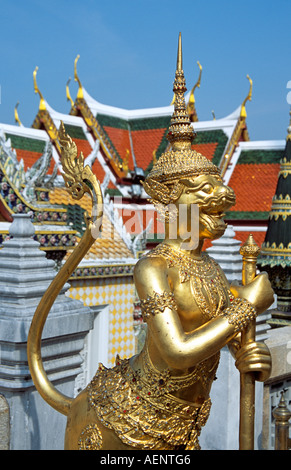 Golden Kinnon Kinnaree Statue at Grand Palace Bangkok Thailand Stock ...