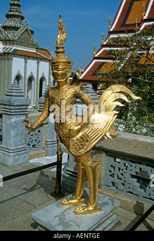 Golden Kinnon Kinnaree Statue at Grand Palace Bangkok Thailand Stock ...