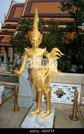 Golden Kinnon Kinnaree Statue at Grand Palace Bangkok Thailand Stock ...