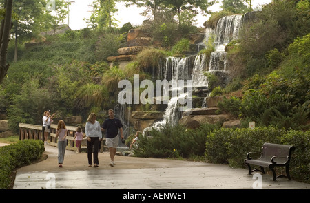 Cold Water Falls, the largest man-made natural stone waterfall, at ...