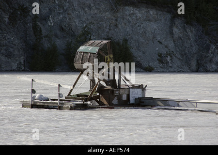 fisch wheels for salmon fishing on the Copper river near the village of ...