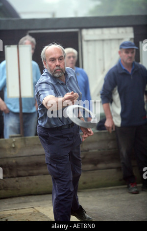 Quoits match at Danby Village North Yorkshire Moors England Stock Photo ...