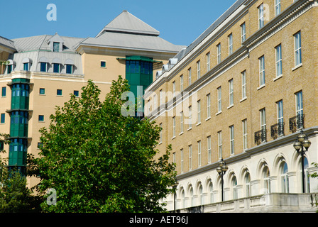Residential area with modern buildings in the dock area of Copenhagen ...