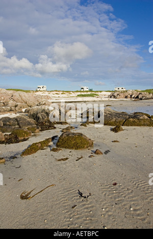 Calypso Camper van parked near beach at Fidden Farm on south coast of ...