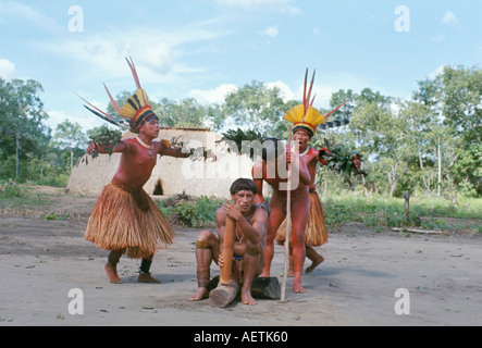 Xingu dance Brazil South America Stock Photo - Alamy