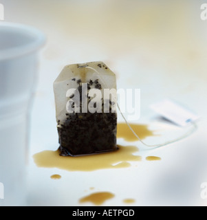 Teabag on a white surface Stock Photo - Alamy