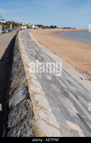 Sea Wall and Beach, Exmouth, Devon, England, UK Stock Photo - Alamy