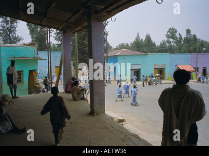 Adwa village, Tigray Region, Ethiopia. Interior of an old grain mill ...