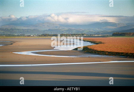 Kent Estuary from Sandside near Arnside Cumbria in late afternoon Stock ...