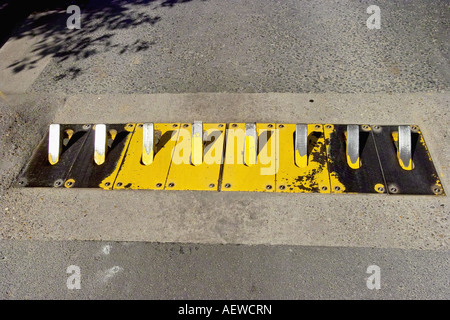 An Alligator Teeth traffic direction control installation at the exit ...