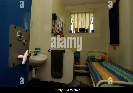 Prison cell at Portland Young Offenders Institution, Portland, Dorset ...