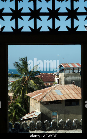 View looking out from the Stone Court through the Gatehouse Tower at ...