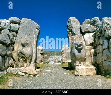 Sphinx Gate of ancient city Hattusas of Hittites Turkey Stock Photo - Alamy