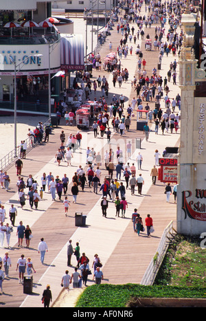 Atlantic City, New Jersey Overhead view of a crowd walking on the ...