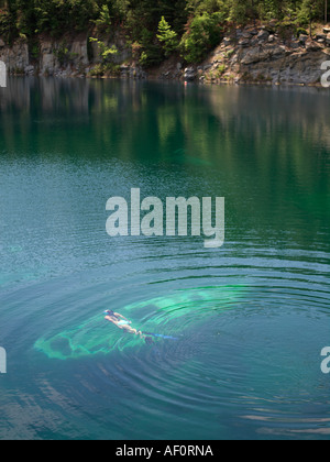 Freediving to sunken sailboat Lake Rawlings Rawlings Virginia Stock ...
