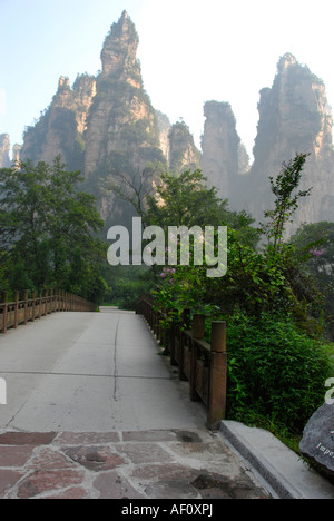 Natural rock bridge in Wulingyuan Scenic and Historic Interest Area in ...