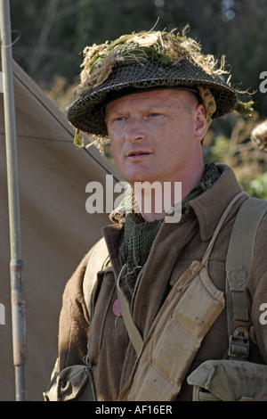 Portrait of a WW2 British Army Infantry soldier in Normandy France 1944 ...