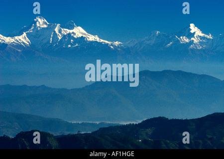 A VIEW OF HIMALAYAS FROM MUKTESHWAR IN KUMAON HILLS Stock Photo - Alamy