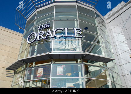 The Oracle Shopping Centre, Reading, Berkshire UK, people inside the ...