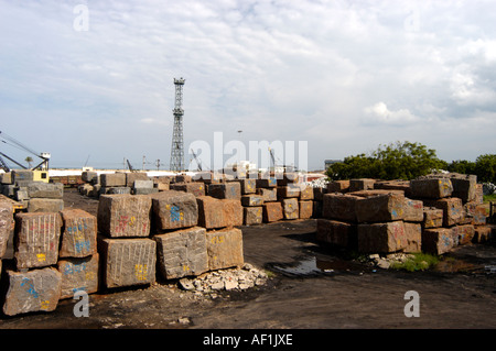 EXPORTING GRANITE CHENNAI PORT Stock Photo - Alamy