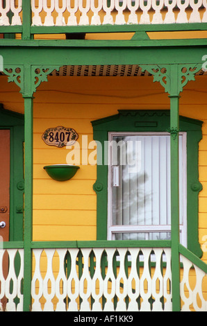A house showing traditional french canadian architecture in Quebec City ...