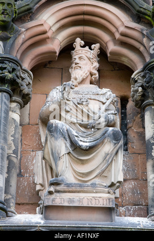 King Edward III statue on West Front of Lichfield Cathedral ...