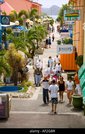 Shopping at St John in Antigua Caribbean Stock Photo - Alamy