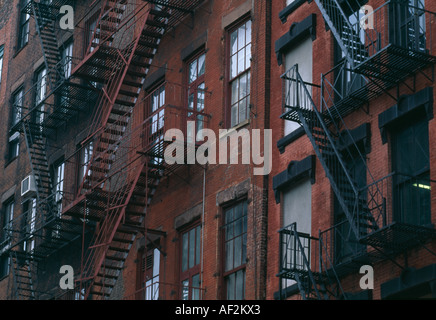 Brick high rise buildings, Manhatten, New York City. Early 20th century ...