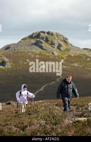 Bennachie hill, showing Mither Tap summit from the south, across ...