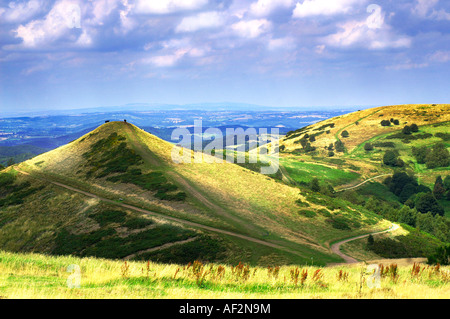 North view across the Malvern Hills Worcestershire Beacon Stock Photo ...