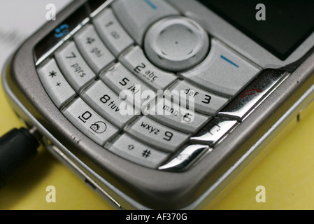 A mobile phone Nokia pictured against a yellow background Stock Photo ...