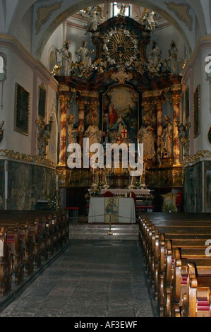 Inside a church in Traunkirchen, Austria Stock Photo - Alamy