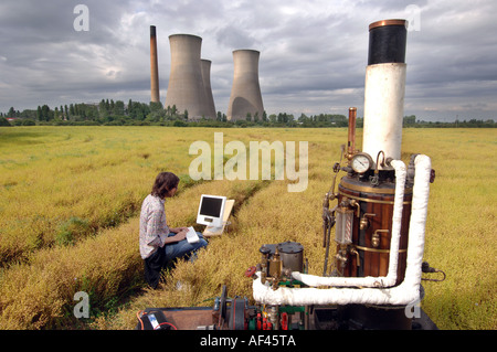 Crazy steam powered internet machine in Kent wheat field with Sandwich ...