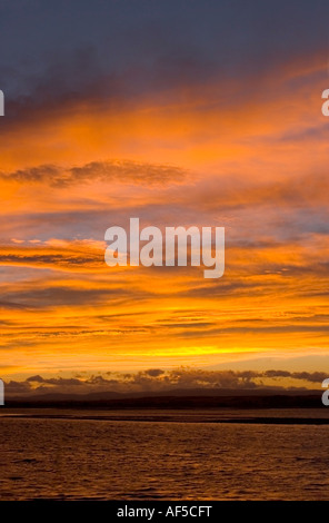 Sunset over Montrose basin, Angus Stock Photo - Alamy